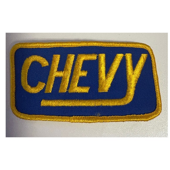 Chevy | Design | Chevy Patch Embroidered Applique Blue Yellow ...